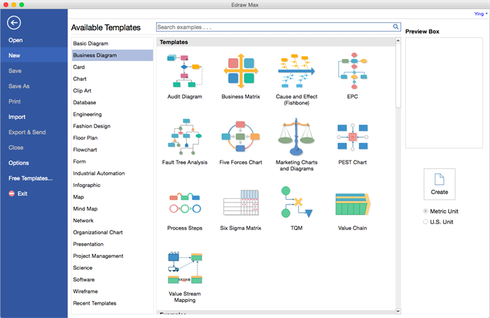 Diagramm erstellen - Diagramm Software für Mac