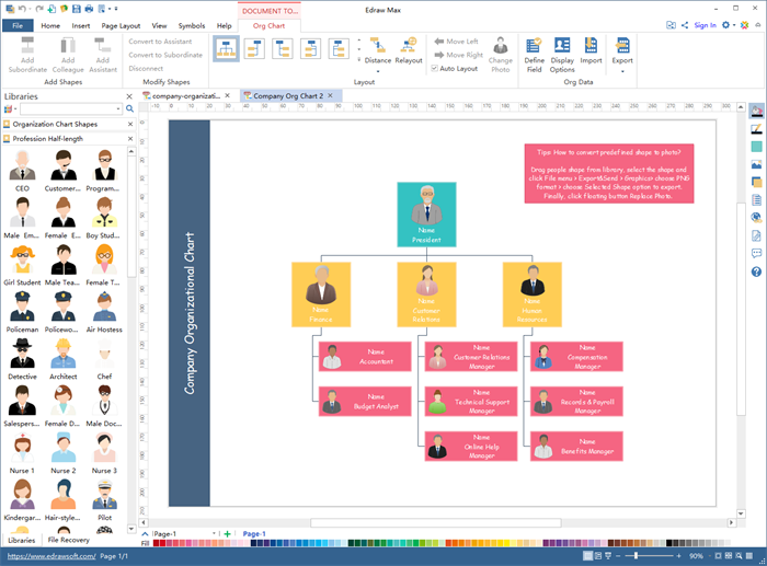 Creative Organizational Chart Templates