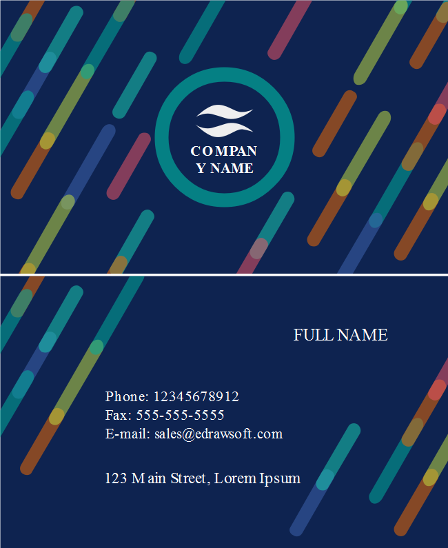 Free Colorful Meteor Shower Business Card Templates